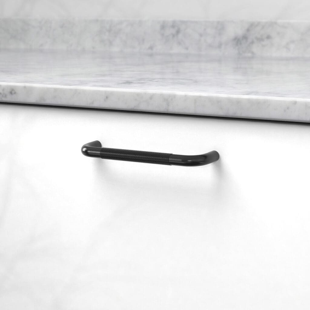 Knopp Helix matt svart Ø20 – frontapply.se